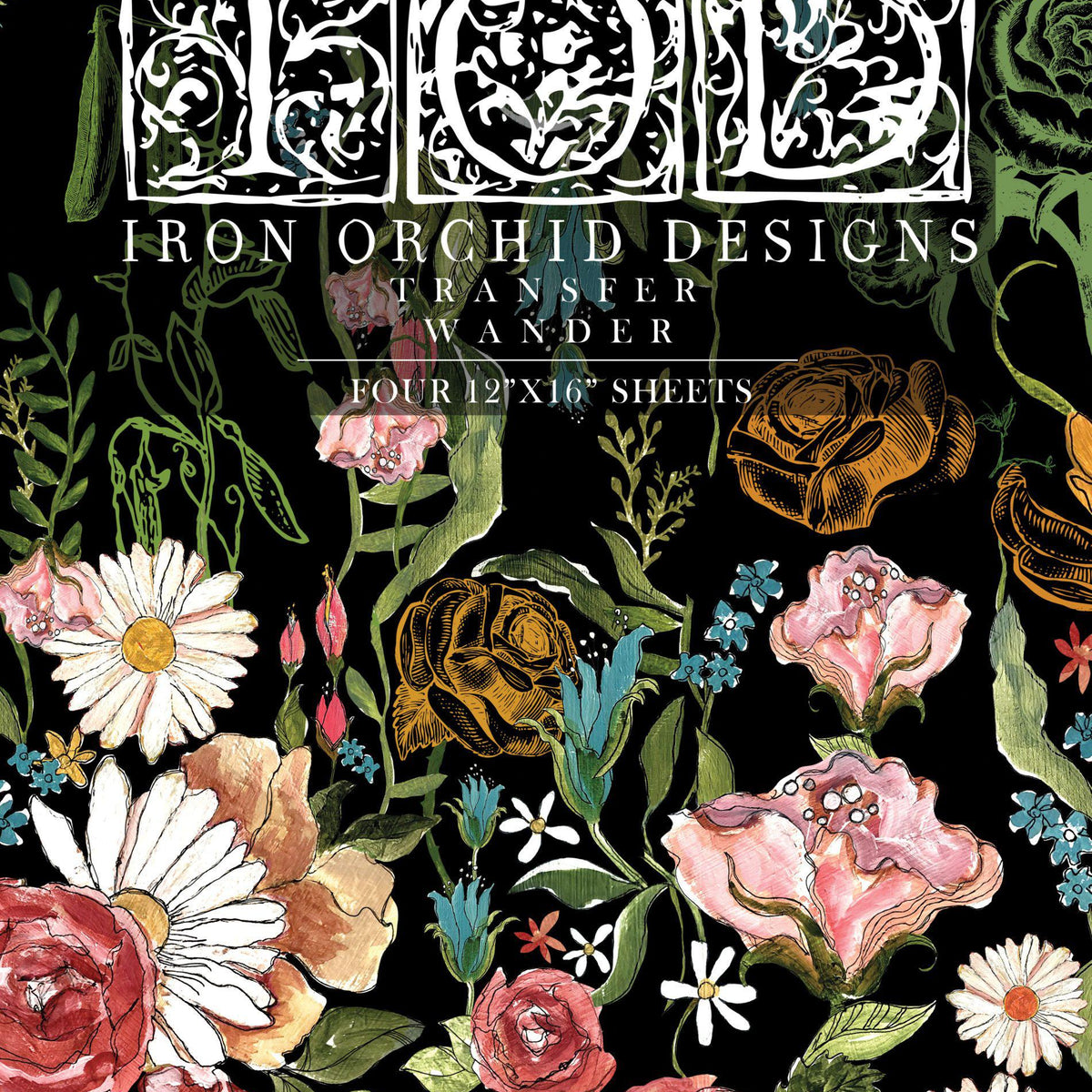 IOD Wander Decor Transfer Set (pad of 4 12"x16" sheets) by IOD - Iron ...